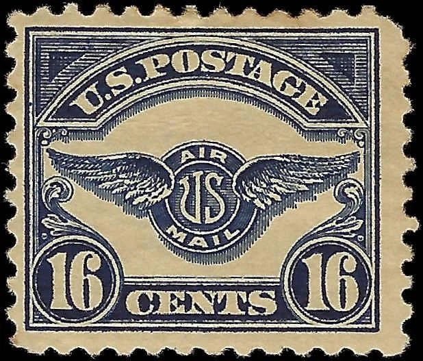 c1923 - Scott C5 16c Airmail Stamp - MH, OG - Solid – Vegas Stamps ...
