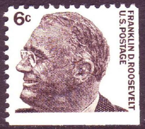 1966 Franklin D. Roosevelt Single 6c Postage Stamp - MNH, OG - Scott 1 ...