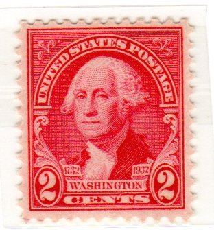 1932 George Washington Single 2c Postage Stamp - Sc#707 - MNH,OG ...